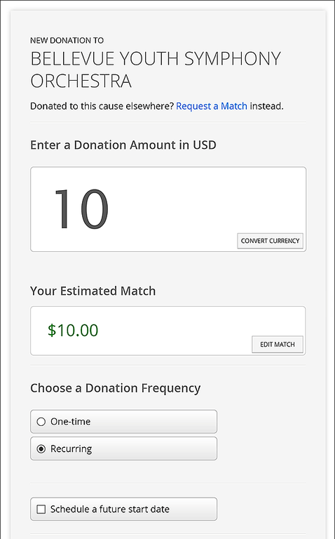 Microsoft Matching Gifts – Bellevue Youth Symphony Orchestra